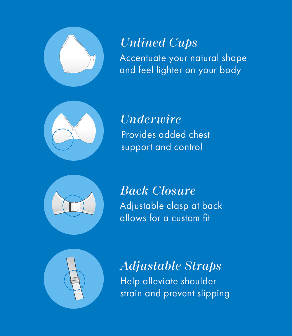 Cotton Stretch Medium Support T-Shirt Bra, Seamless Cups, Underwire ...